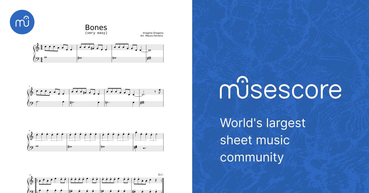 Bones – Imagine Dragons Sheet music for Piano (Solo) Easy | Musescore.com