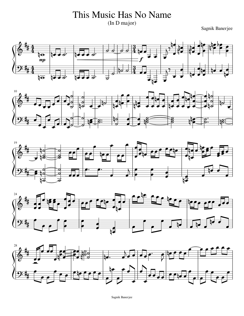 This Music Has No Name Sheet music for Piano (Solo) | Musescore.com