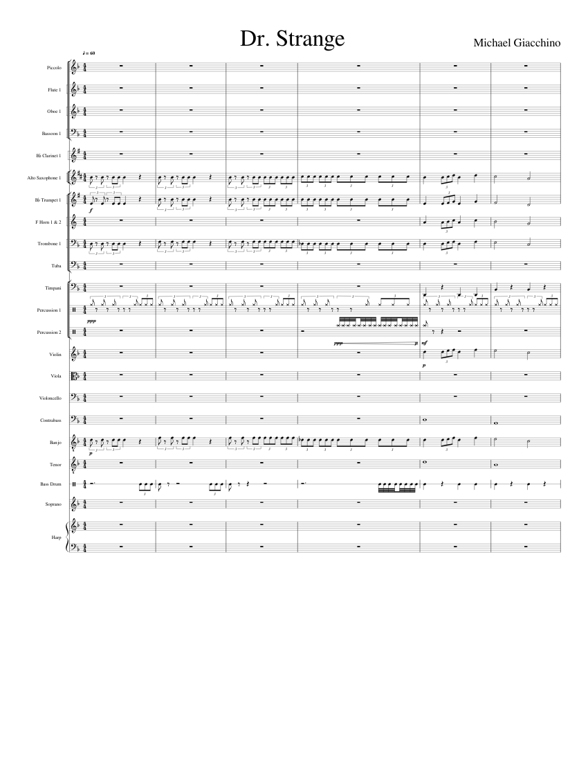 Dr. Strange Sheet Music for Trombone, Soprano, Tenor, Tuba & more ...