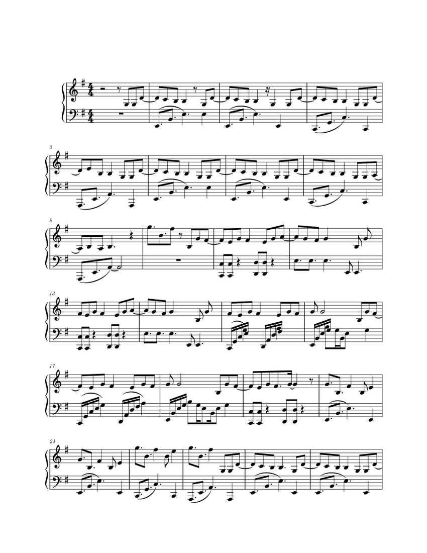 Another life – Motionless In White Sheet Music for Piano (Solo ...