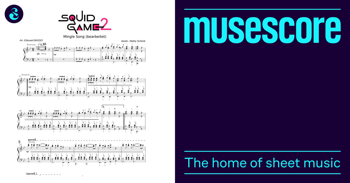 Squid Game 2 - Mingle song (bearbeitet) – Mathy Schenk Sheet music for Piano (Solo) | Musescore.com