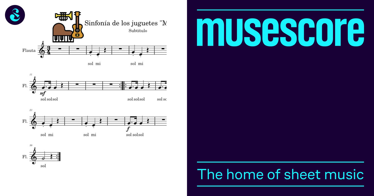 Toy Symphony – Leopold Mozart Sheet Music for Strings group, Recorder ...