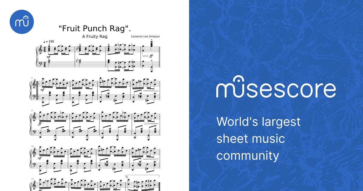 Fruit Punch Rag Sheet music for Piano (Solo) | Musescore.com