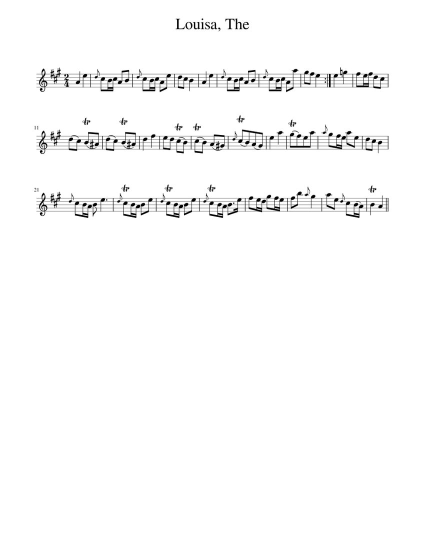 The Louisa Sheet music for Piano (Solo) Easy | Musescore.com