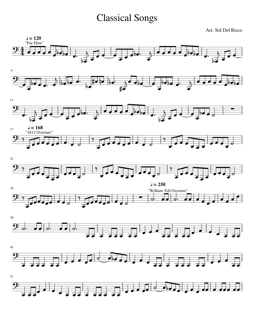 Excerpts of Classical Songs - piano tutorial