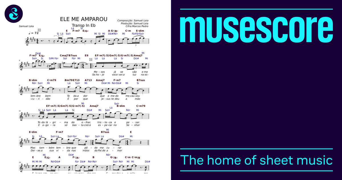 Ele me amparou Sheet music for Saxophone alto (Solo) | Musescore.com
