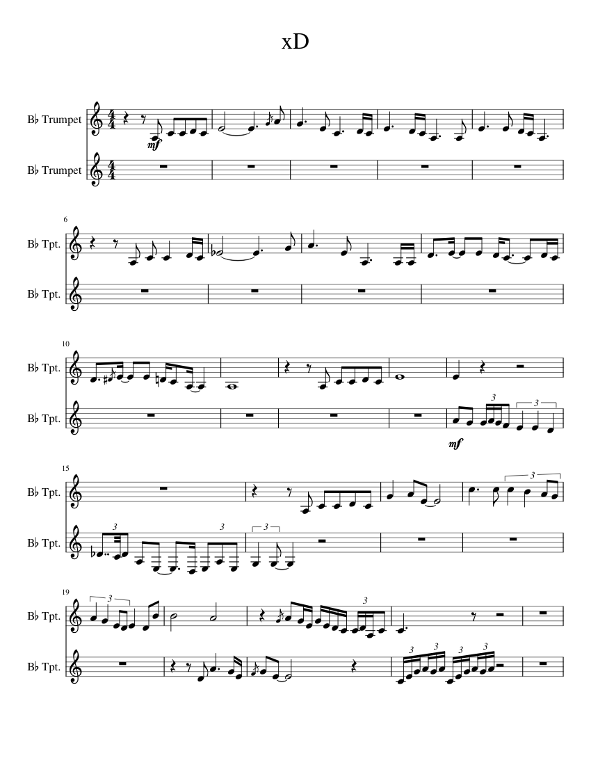 Babylon Ballad Trumpet Sheet Music for Trumpet in b-flat (Brass Duet ...