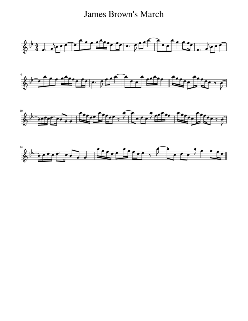 James Brown's March Sheet music for Piano (Solo) Easy | Musescore.com