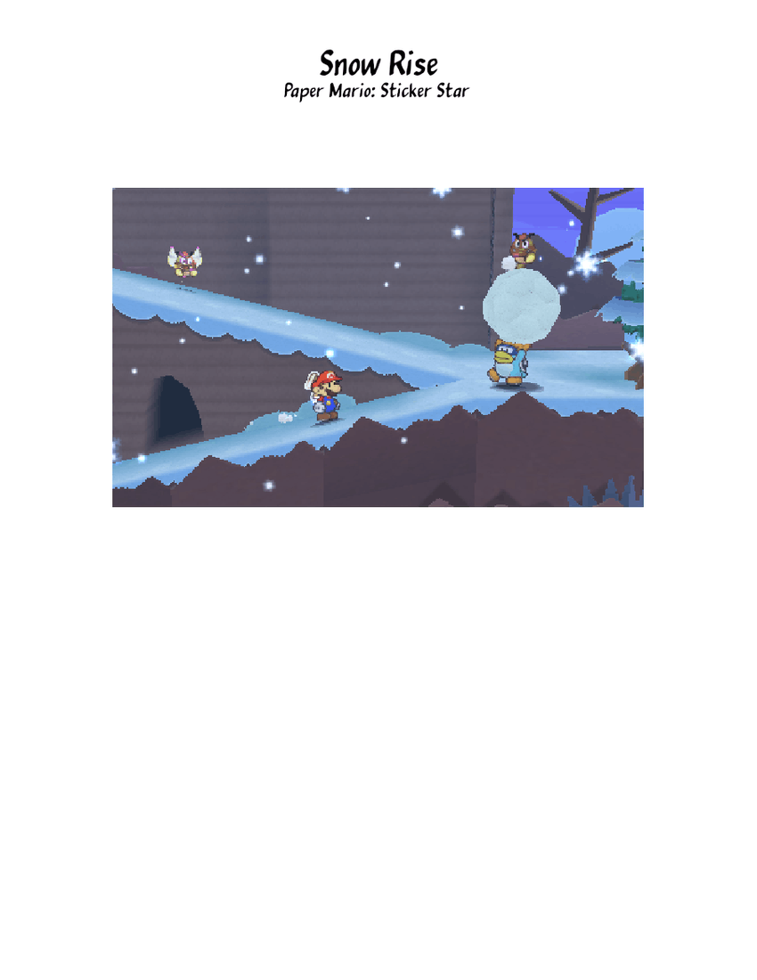 Snow_Rise_-_Paper_Mario_Sticker_Star Sheet Music for Piano, Trombone ...