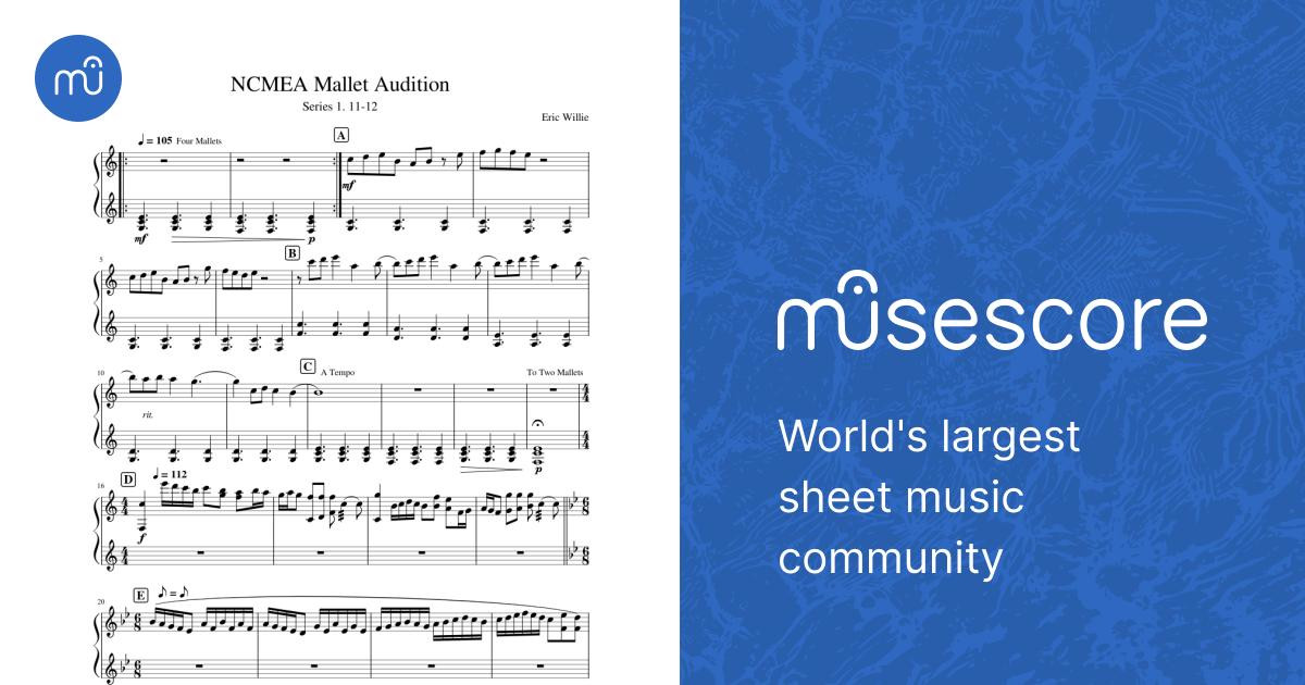 NCMEA Mallett Audition Series 1. 11-12 NCMEA Mallet Audition Sheet ...