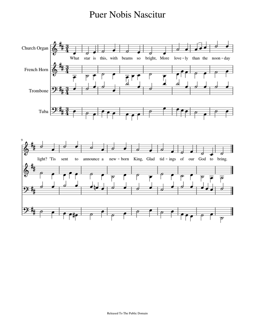 What Star Is This, With Beams So Bright - Version 1 - "Puer Nobis Nascitur," Trier, Germany ...