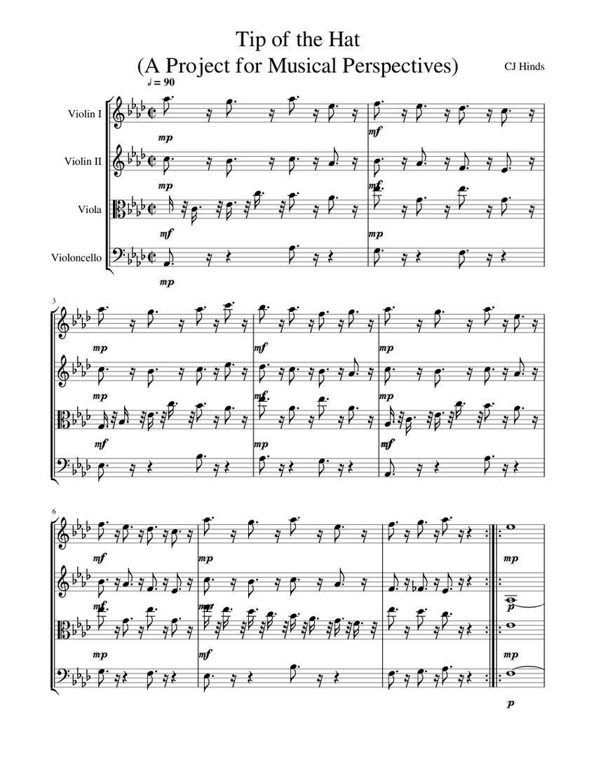 Musical Perspectives Project official Sheet music for Violin, Viola ...