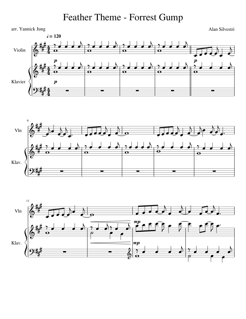 forrest gump feather theme guitar tutorial