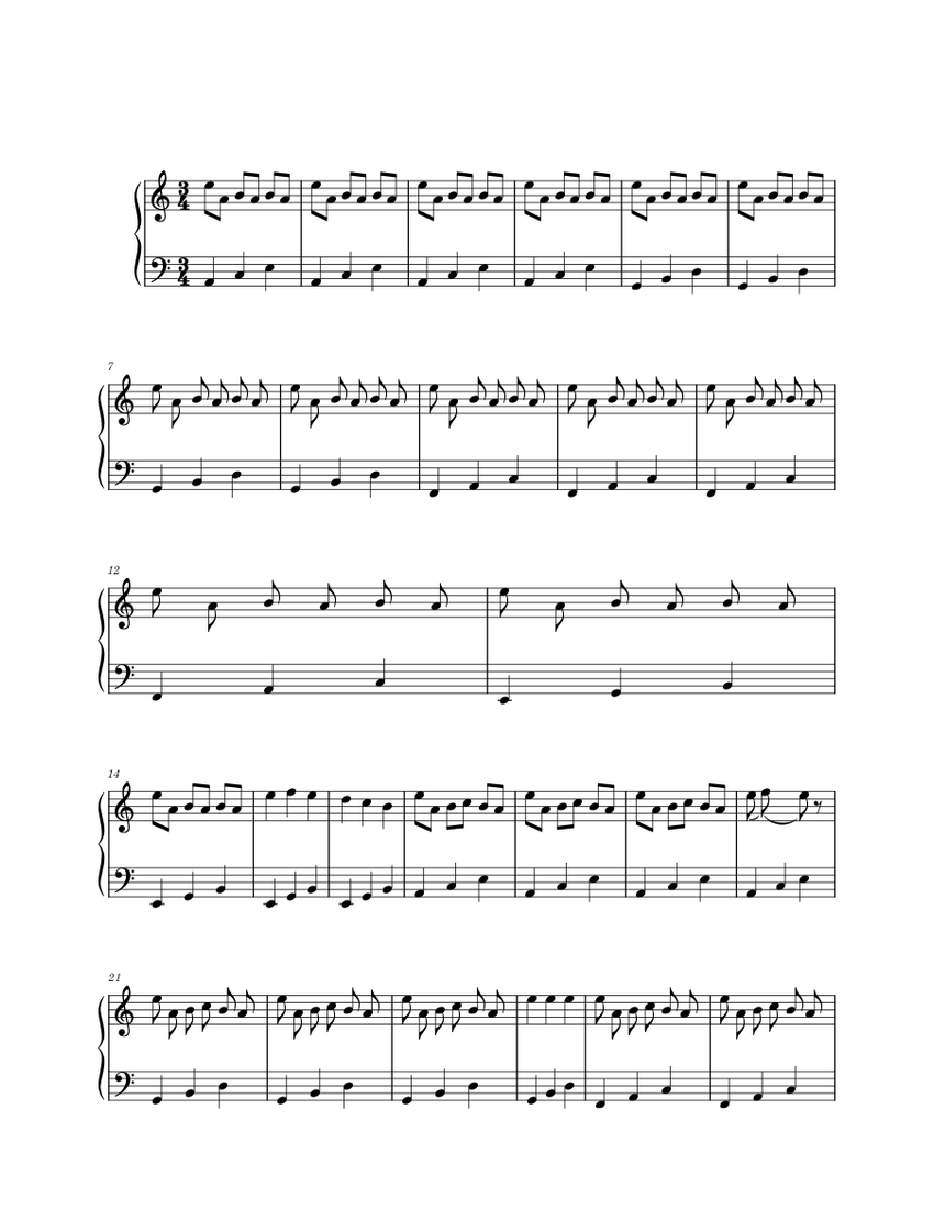 The Cat- Fatih KARATAŞ Sheet music for Piano (Piano Four Hand) Easy ...