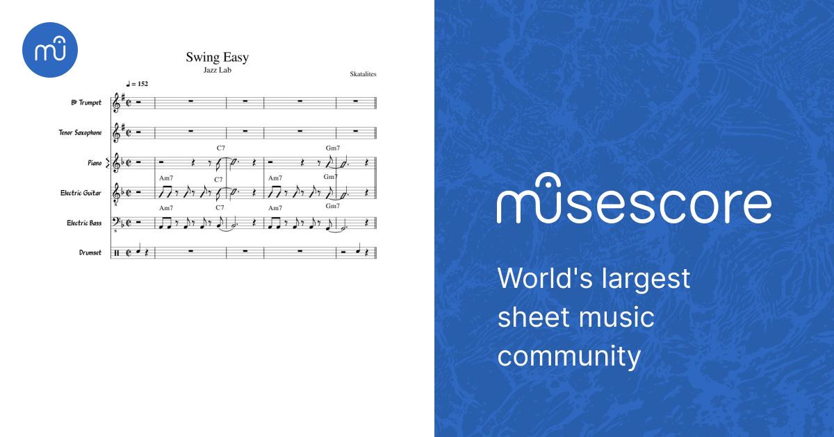 Swing Easy Sheet Music with Chords for Piano, Trombone tenor, Flute ...