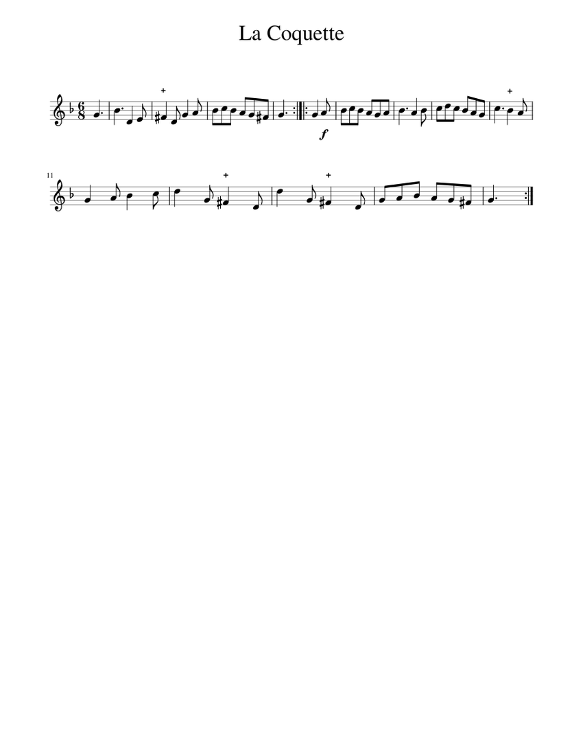 La Coquette Sheet music for Piano (Solo) Easy | Musescore.com