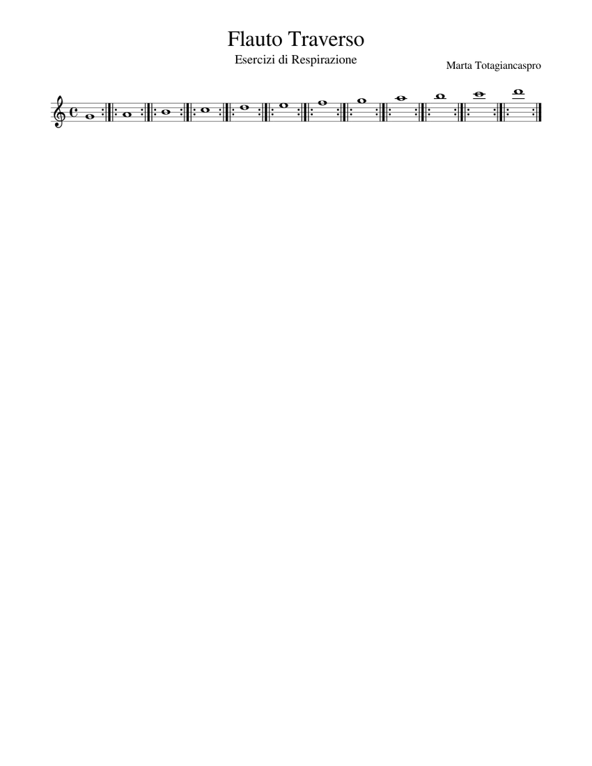 Flauto Traverso Sheet Music for Flute (Solo) | MuseScore.com