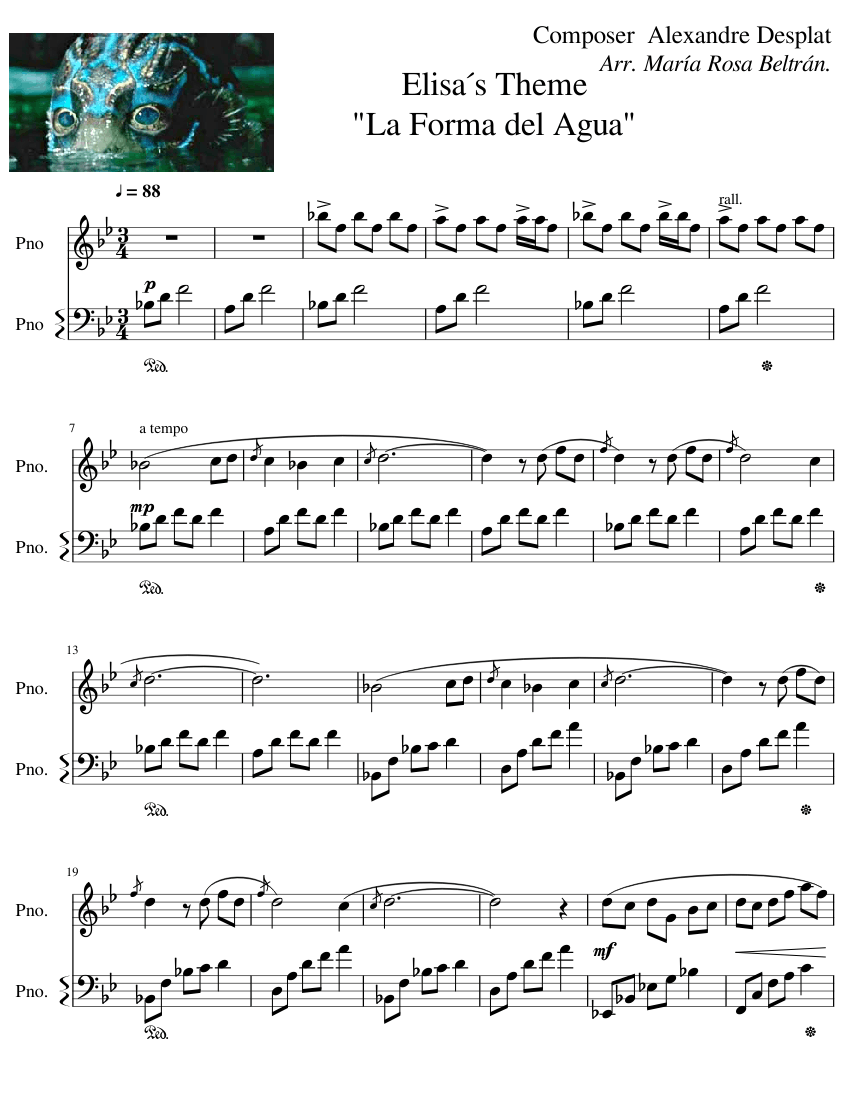 Shape of Water Sheet Music for Piano (Solo) | MuseScore.com
