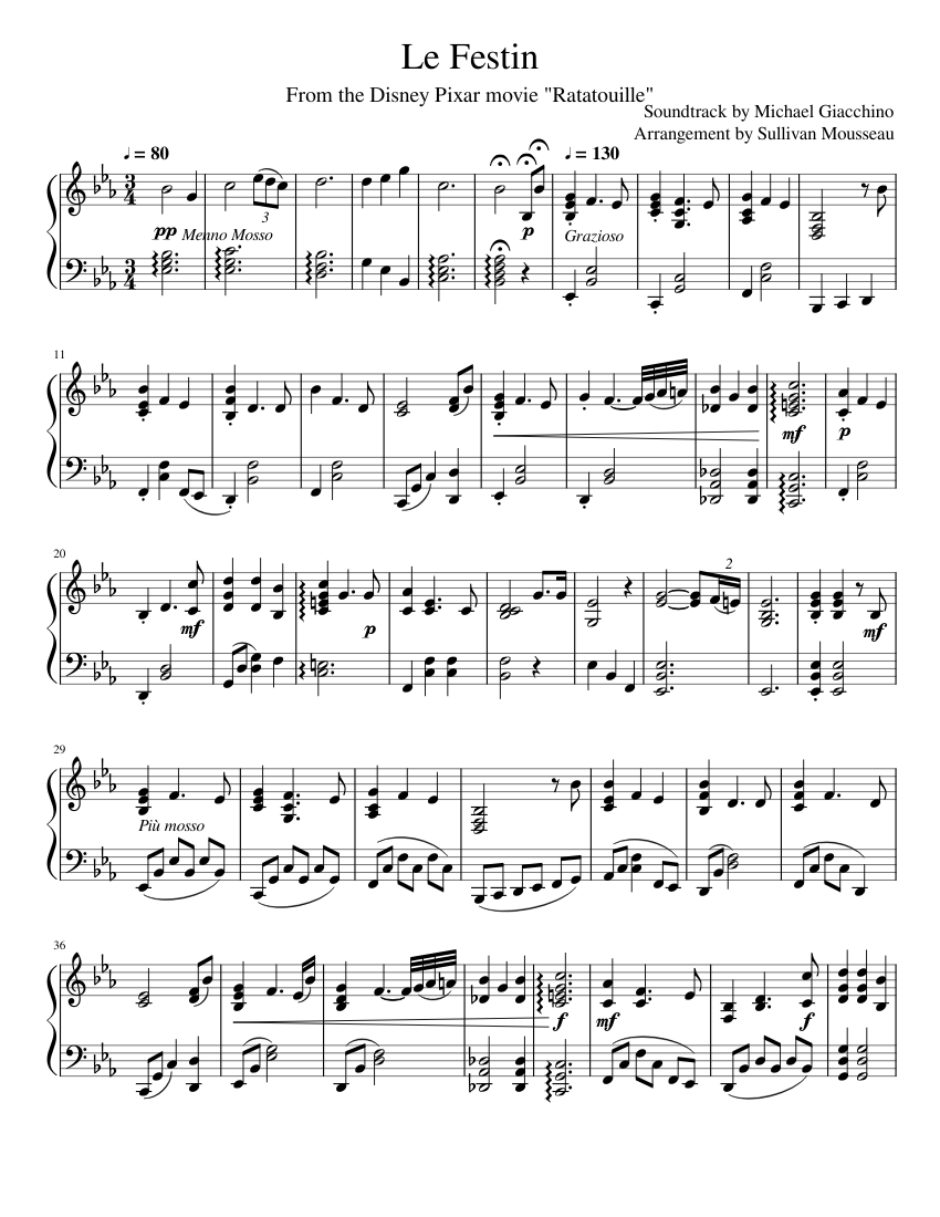 Le Festin Sheet Music for Piano (Solo) | MuseScore.com