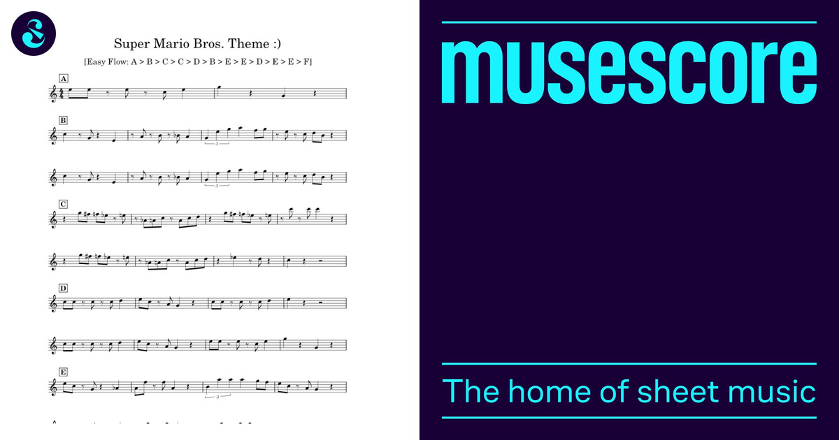 Super Mario Bros. Theme – Koji Kondo, 近藤 浩治 Sheet Music for Xylophone ...