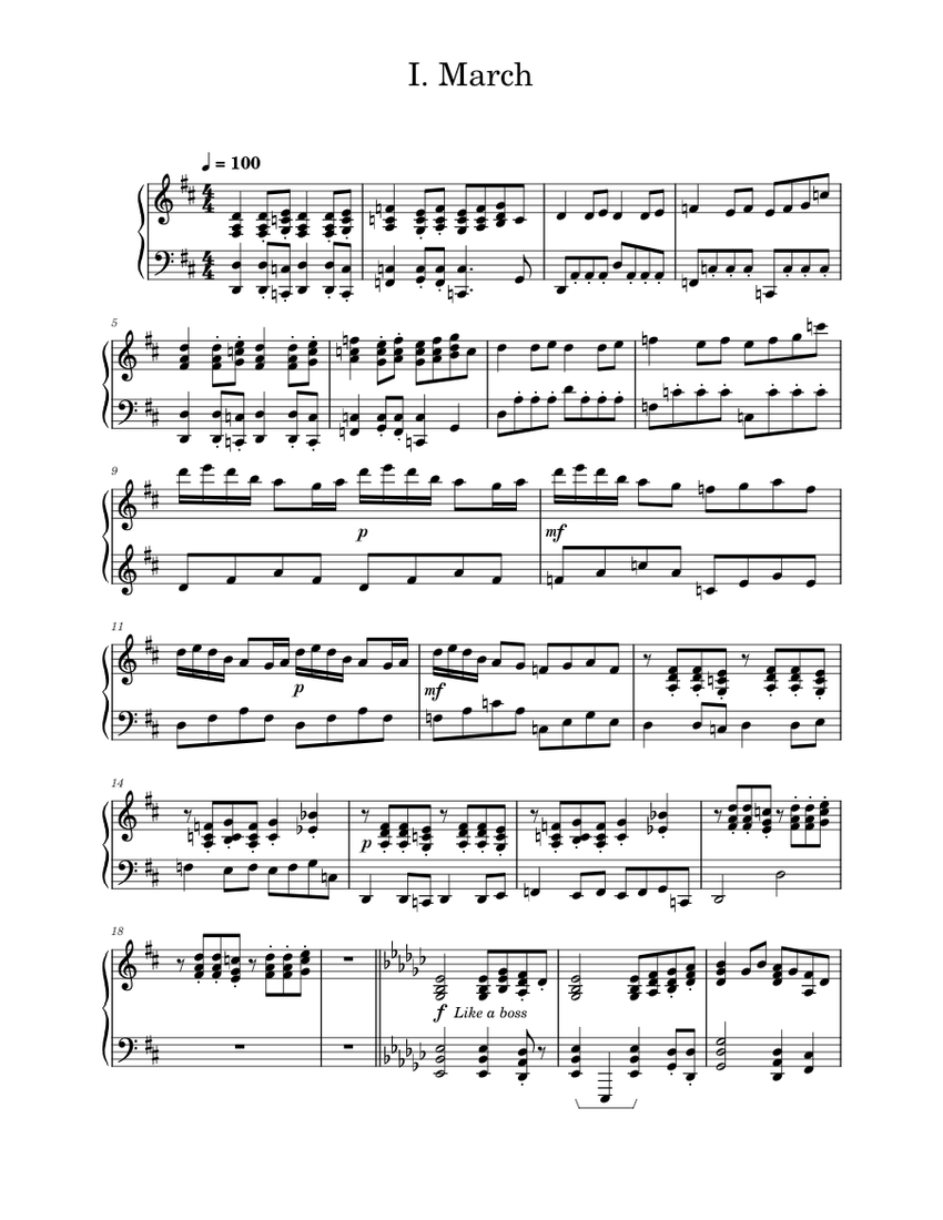 1 March Sheet music for Piano (Solo) | Musescore.com