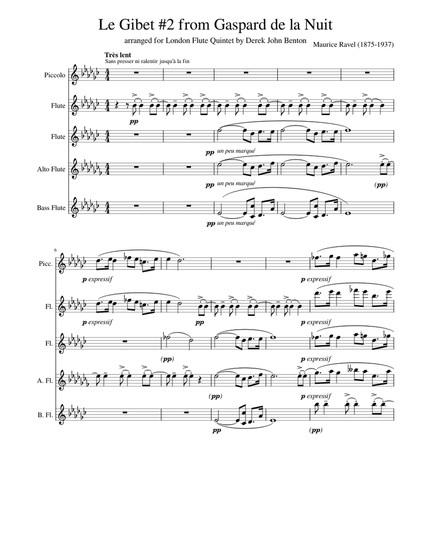 Le Gibet - #2 from Gaspard de la Nuit - Maurice Ravel - Flute Quintet ...