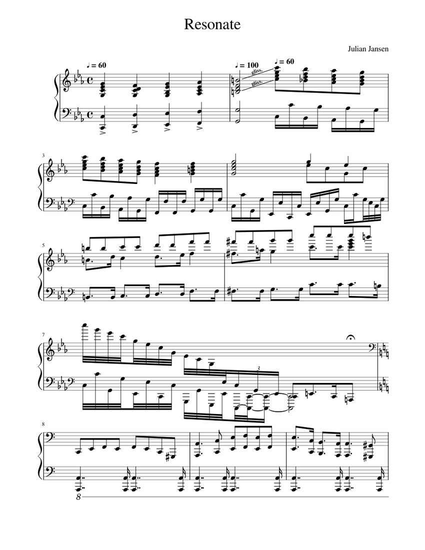 Resonate Sheet music for Piano (Solo) | Musescore.com