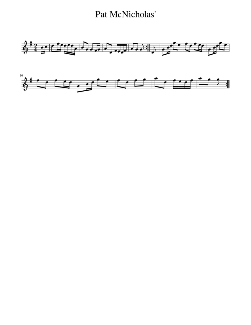 Pat McNicholas' Sheet music for Piano (Solo) Easy | Musescore.com