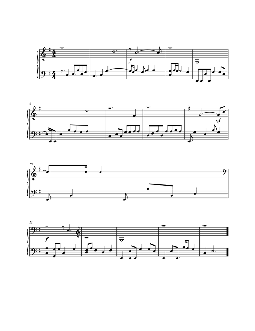 calm Sheet music for Piano (Solo) Easy | Musescore.com