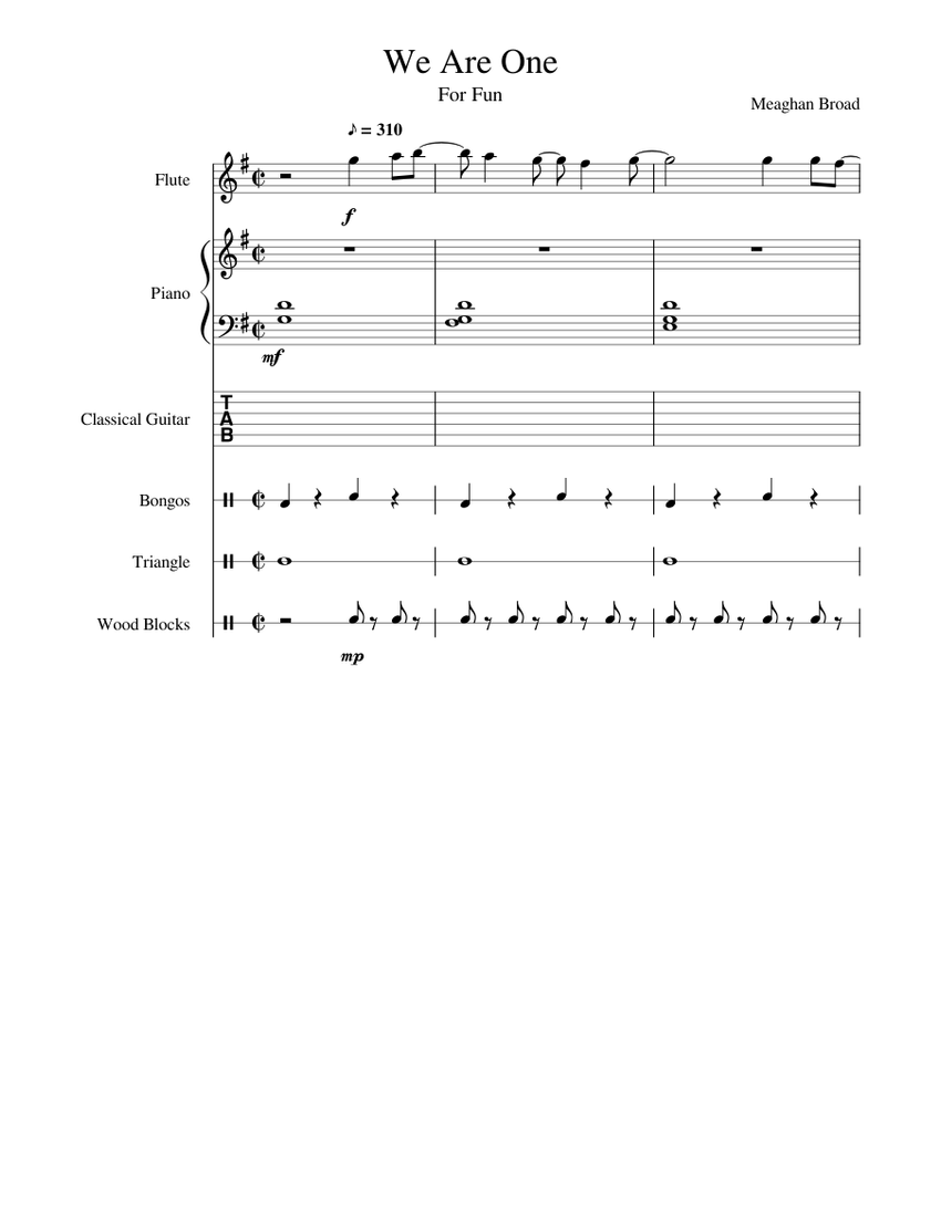We Are One (From the Lion King 2) Sheet Music and Tab for Piano, Flute ...