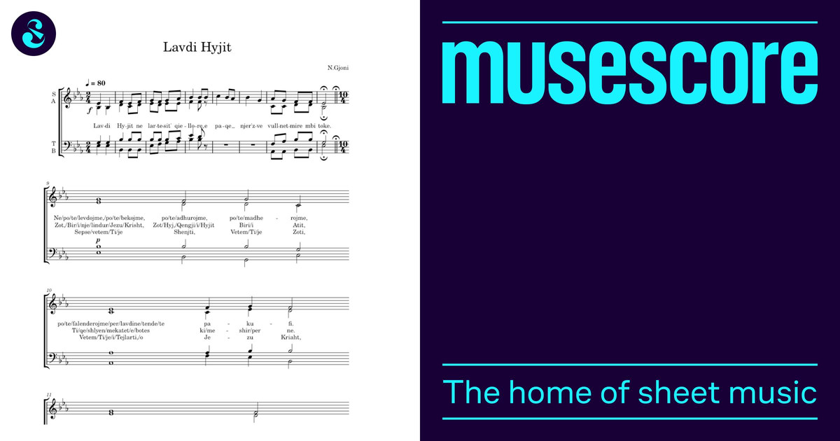Lavdi Hyjit nr 2 – nikolasgjoni4 Sheet music for Synthesizer (Mixed ...