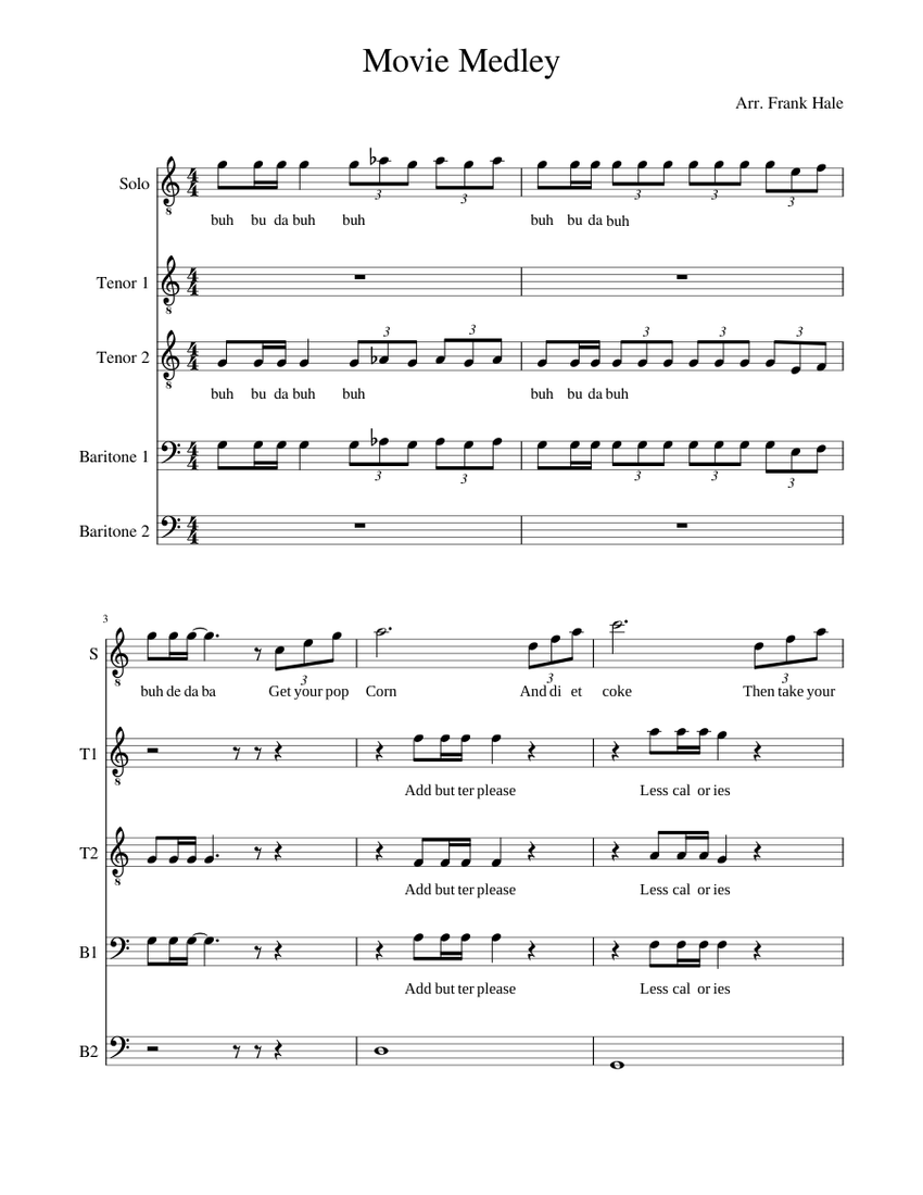 Movie medley finished Sheet music for Piano (Mixed Quintet) | Musescore.com