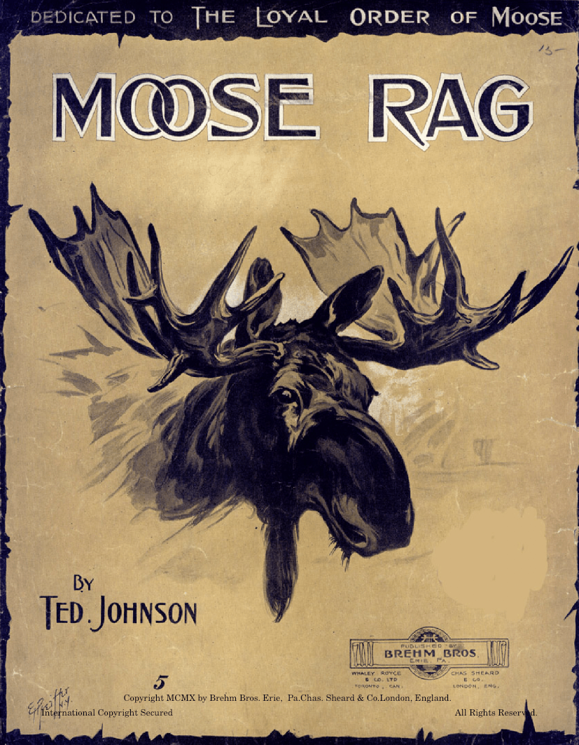 Moose Rag – Ted Johnson | 1910 - Piano Solo Sheet music for Piano (Solo ...