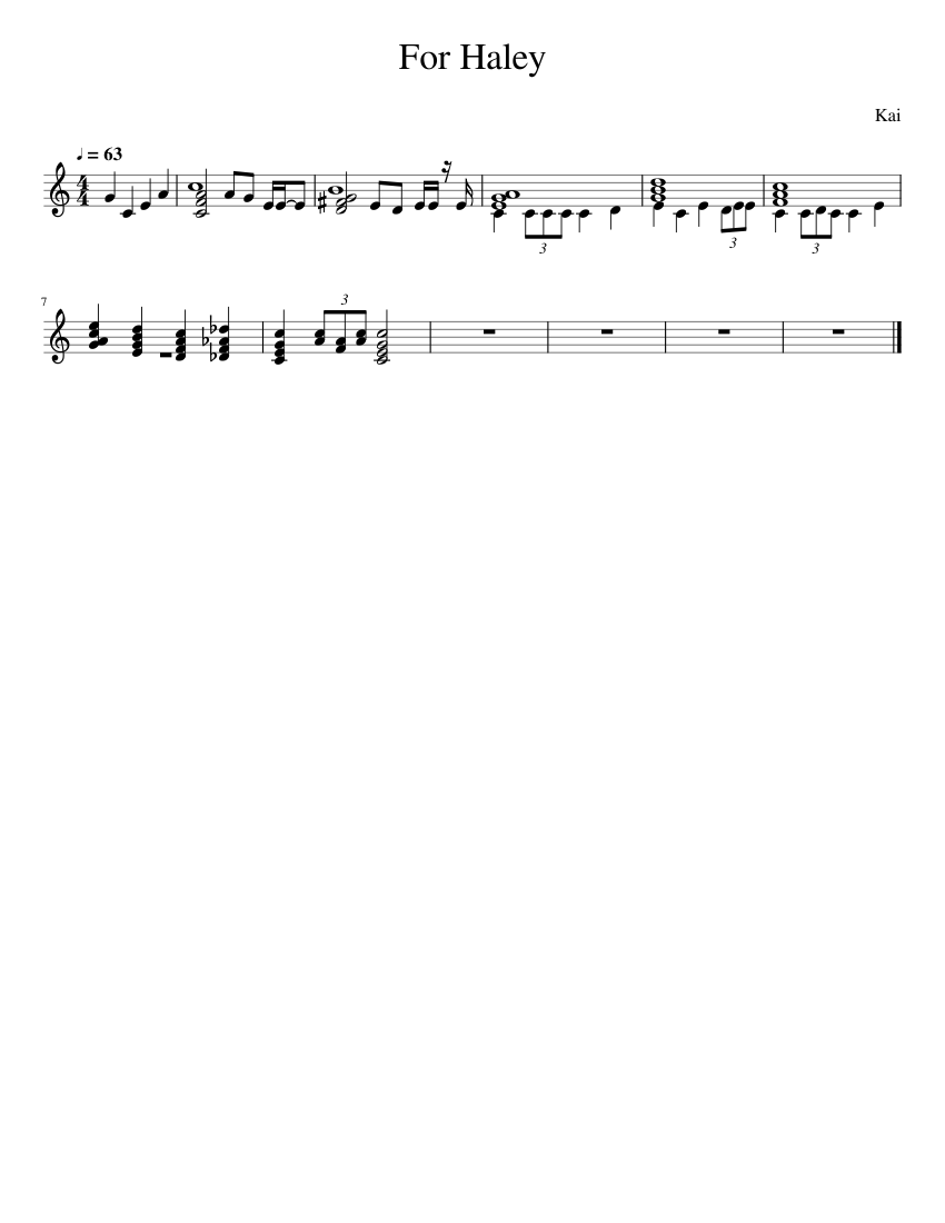 For Haley Sheet music for Ukulele (Solo) | Musescore.com
