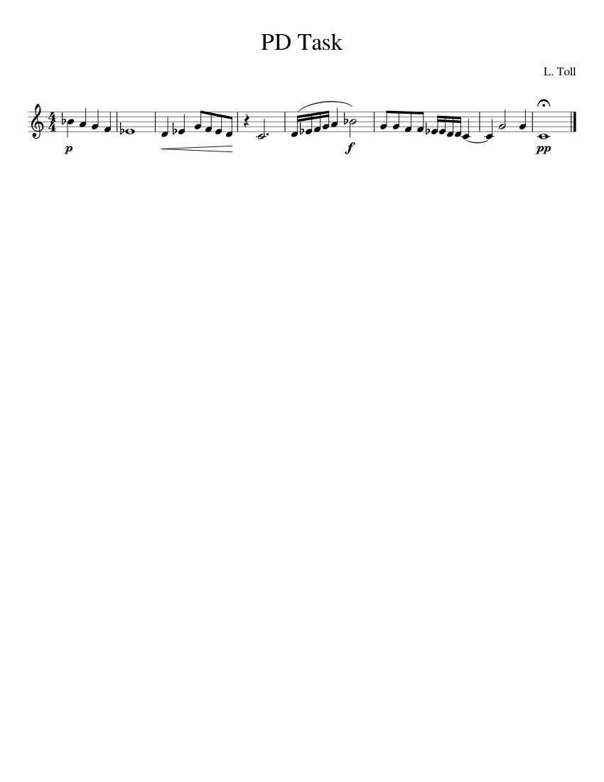 PD Task Sheet music for Piano (Solo) Easy | Musescore.com