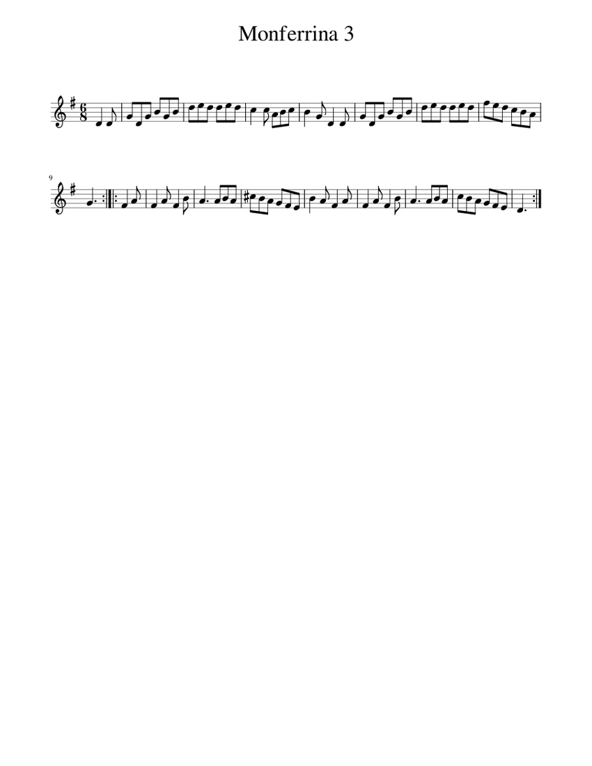 Monferrina 3 Sheet music for Piano (Solo) | Musescore.com