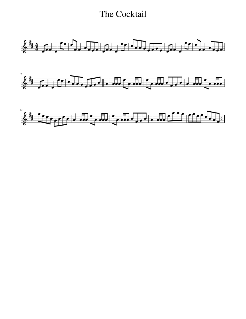 The Cocktail Sheet music for Piano (Solo) Easy | Musescore.com