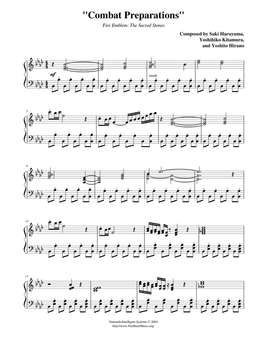 _Combat_Preparations_ Sheet music for Piano (Solo) | Musescore.com