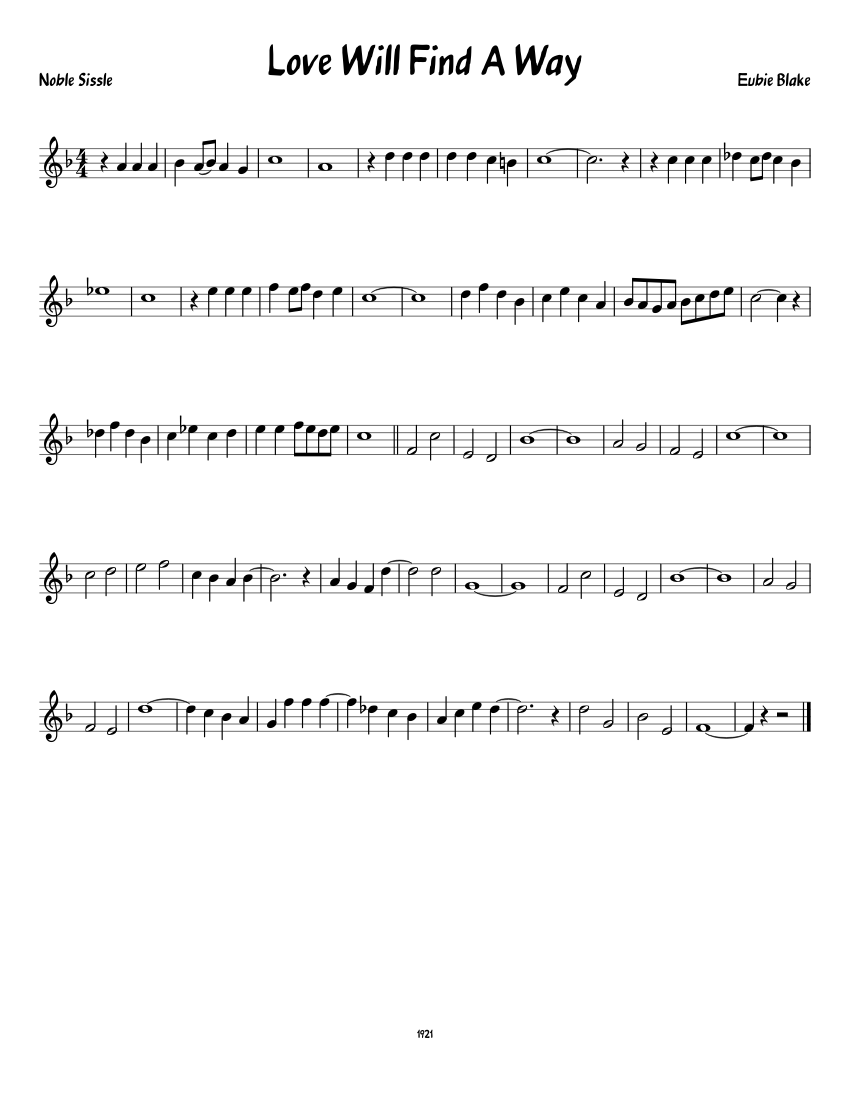 Love Will Find a Way Sheet Music for Piano (Solo) Easy | MuseScore.com
