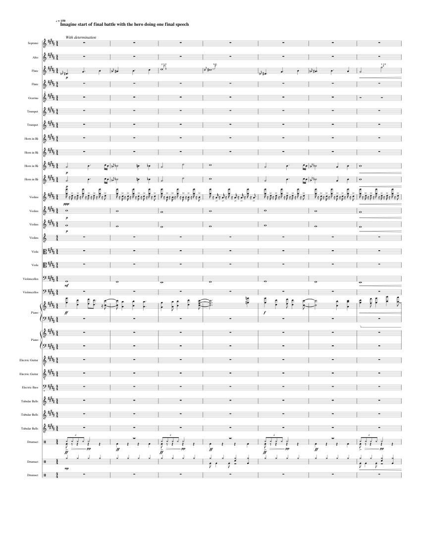 final theme power rangers Sheet music for Piano, Soprano, Alto, Flute ...