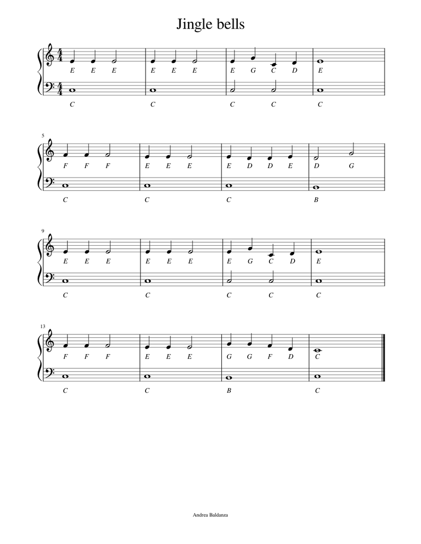 Jingle_Bells Sheet music for Piano (Solo) | Musescore.com
