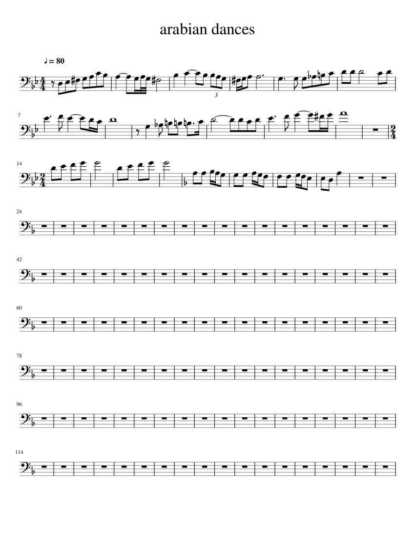 Arabian dances Sheet music for Piano (Solo) Easy | Musescore.com