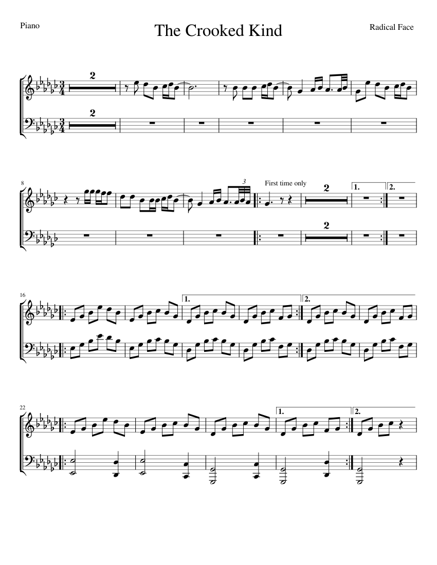 The Crooked Kind - Piano Sheet music for Piano (Solo) Easy | Musescore.com