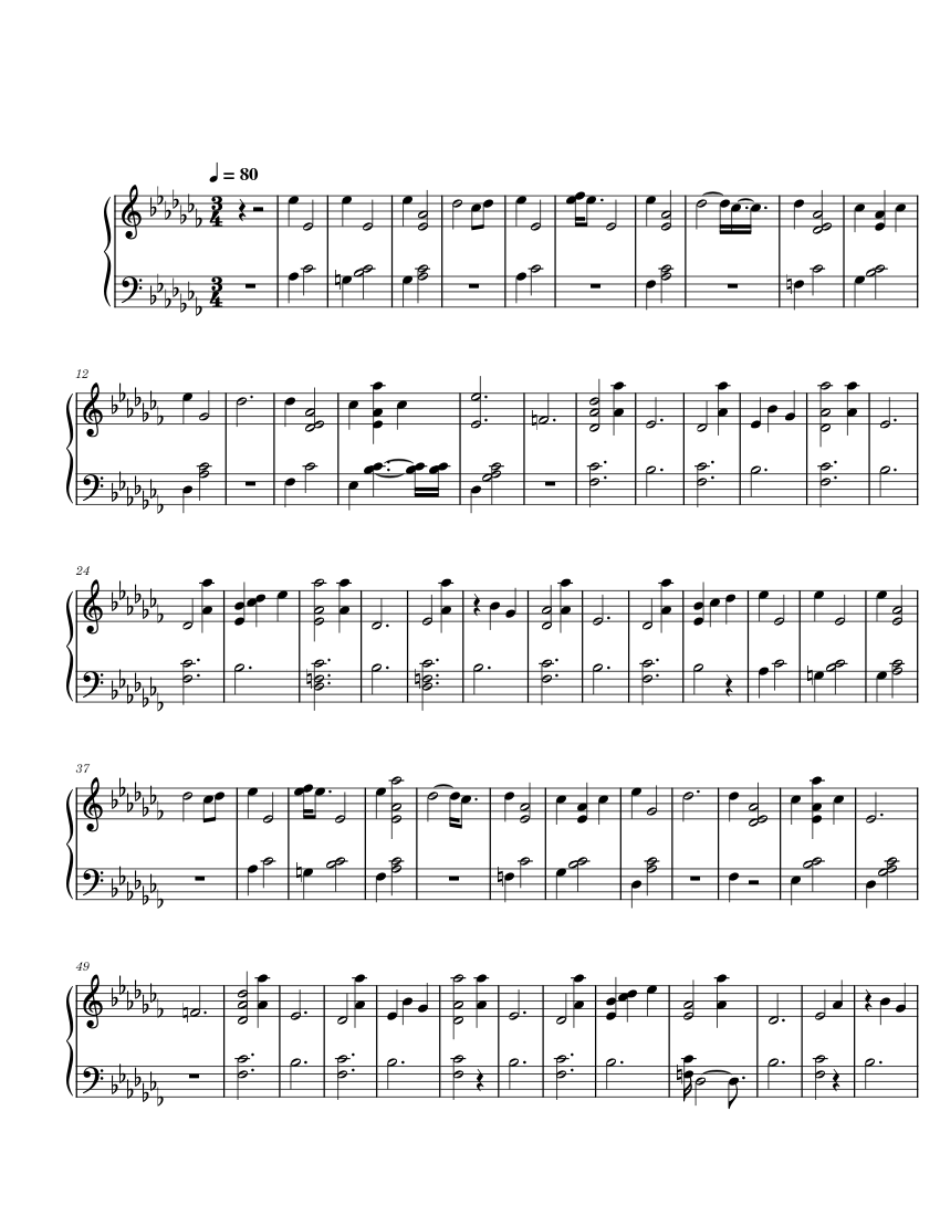 Blue Bird -- Banana Fish OST Sheet Music for Piano (Solo) easy ...