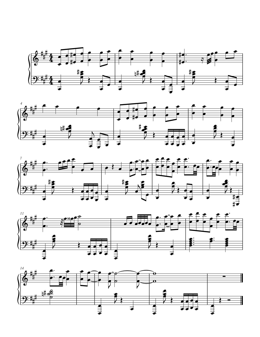 Sumeru Theme Sheet Music for Piano (Solo) | MuseScore.com