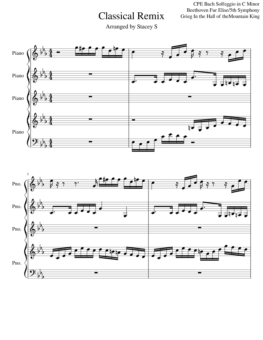 Solfeggio in C minor, H.220 – Carl Philipp Emanuel Bach Sheet music for ...