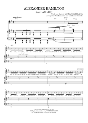 Play Official version of Alexander Hamilton Sheet Music by Lin-Manuel ...