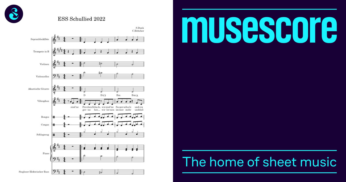 ESS - Schullied_Partitur – Alexander Eger Sheet Music for Piano ...