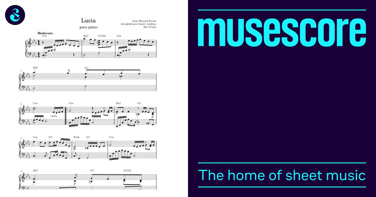 Lucía Sheet Music with Chords for Piano (Solo) | MuseScore.com