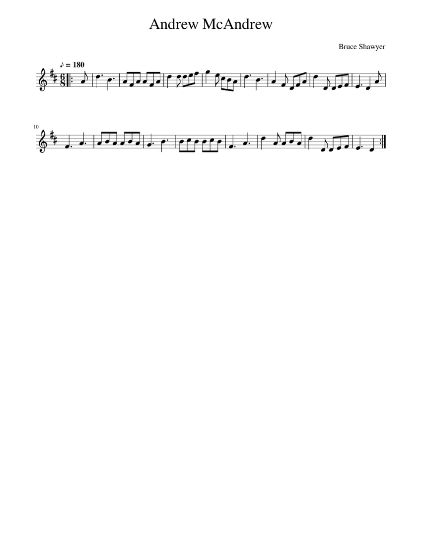 Bruce Shawyer - Andrew McAndrew Sheet music for Piano (Solo) Easy ...